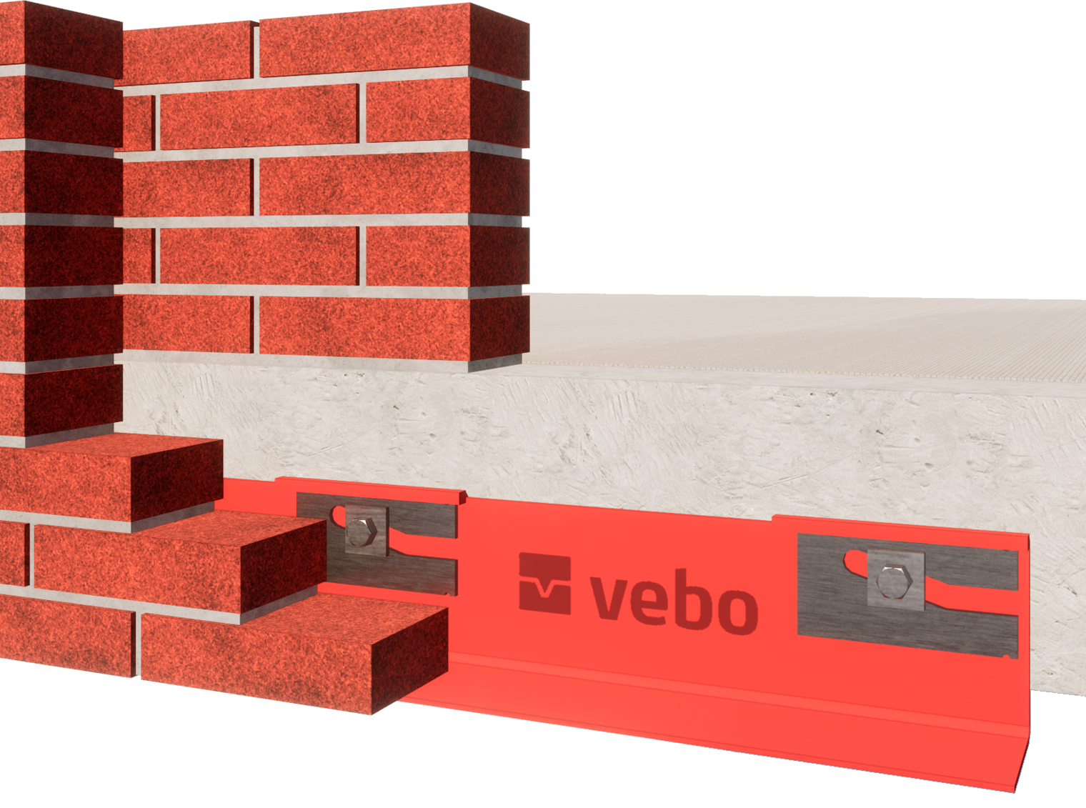 Nieuw: verstelbare geveldrager met geboute hoeklijn | Vebo Beton B.V.